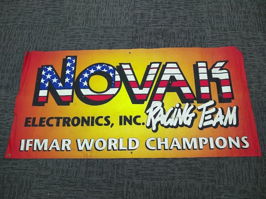 Original NOVAK Electronics R/C car IFMAR World Champions banner racing ...