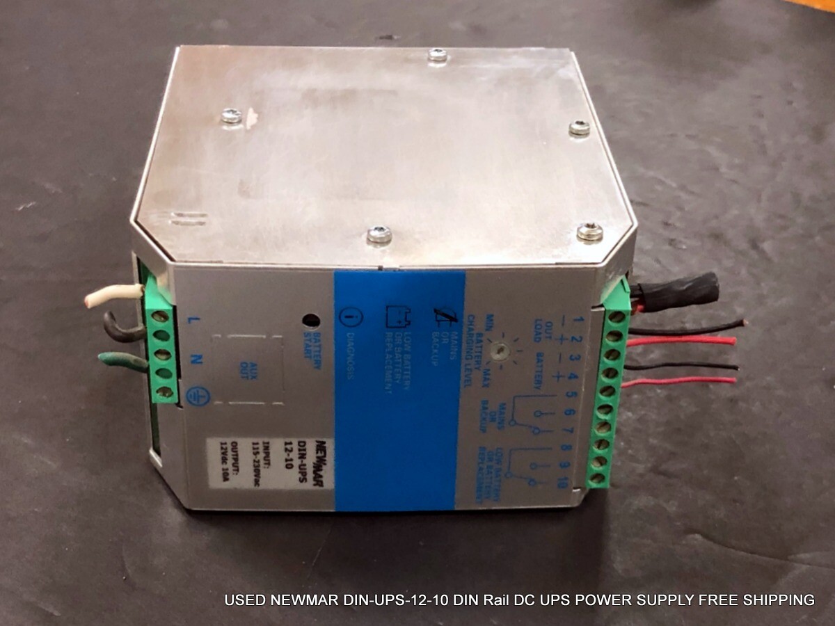 USED NEWMAR DIN-UPS-12-10 DIN Rail DC UPS POWER SUPPLY FREE SHIPPING | eBay