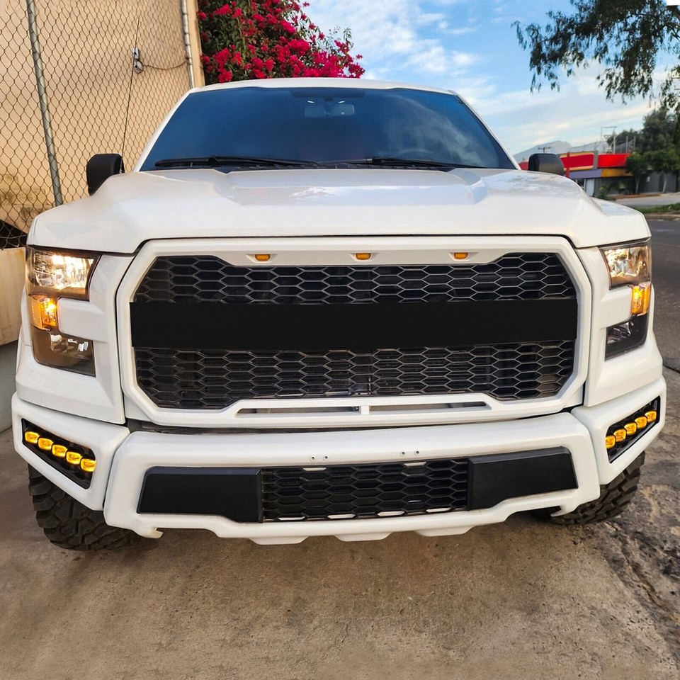 For Ford F-150 Raptor 2017-2020 Bezels L+R LED DRL w/ Turn Signal Fog ...