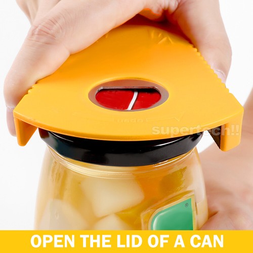 Adjustable Glass Jar Opener Kitchen Can Remover Beer Lid Bottle Gripper ...