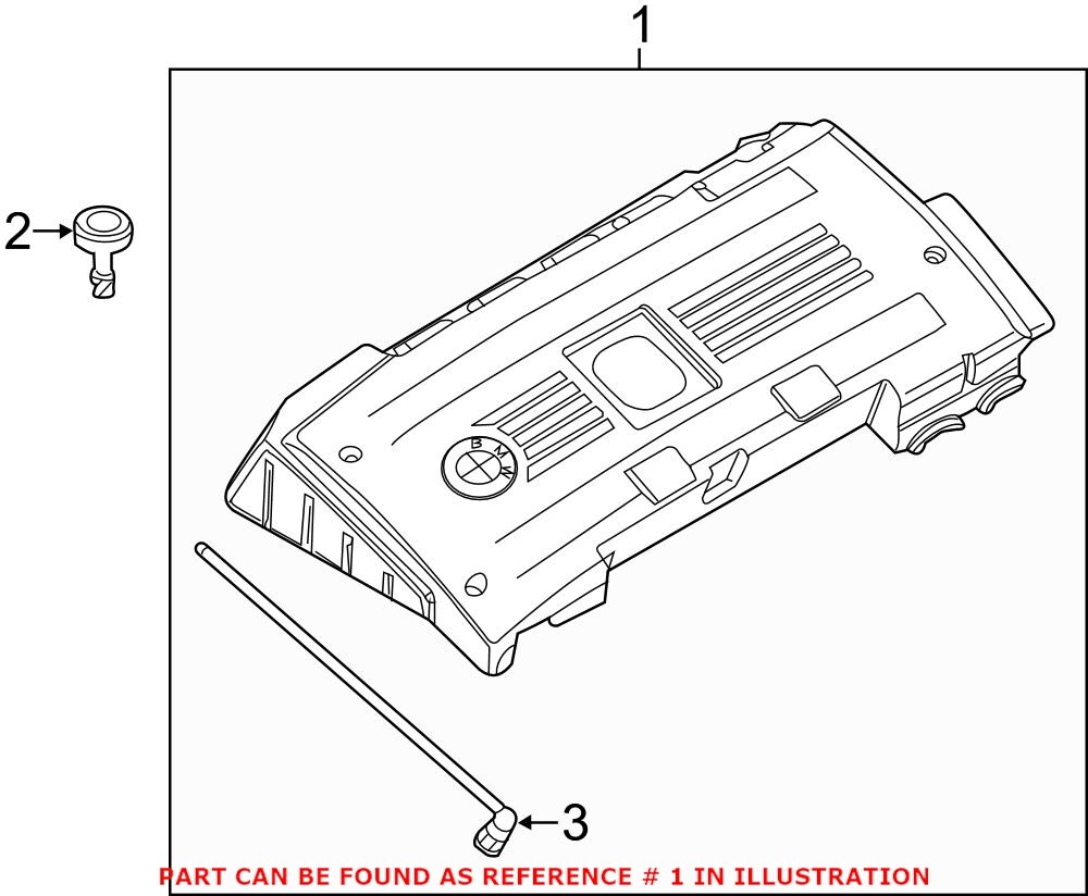 Engine Cover Upper Plastic BMW F01 740 OEM 11127578858 for sale online ...
