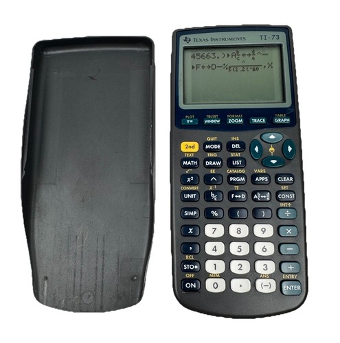 Texas Instruments TI 73 Graphing Calculator with Cover Tested Calculus ...