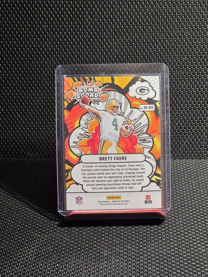 2025 panini donruss Football bomb squad Brett Favre BS-BFE Absolutely ...