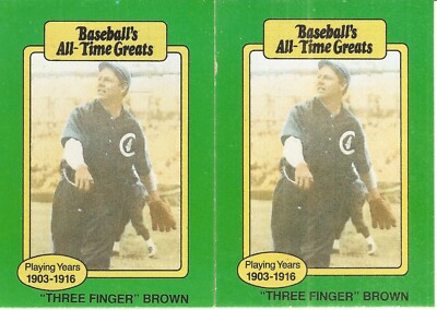 2 CARD THREE FINGER BROWN BASEBALL CARD LOT 106 | eBay