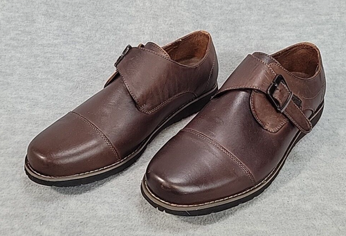 Propet Dress Shoes Chocolate Leather Adjustable Buckle MDX003L Mens 9H ...