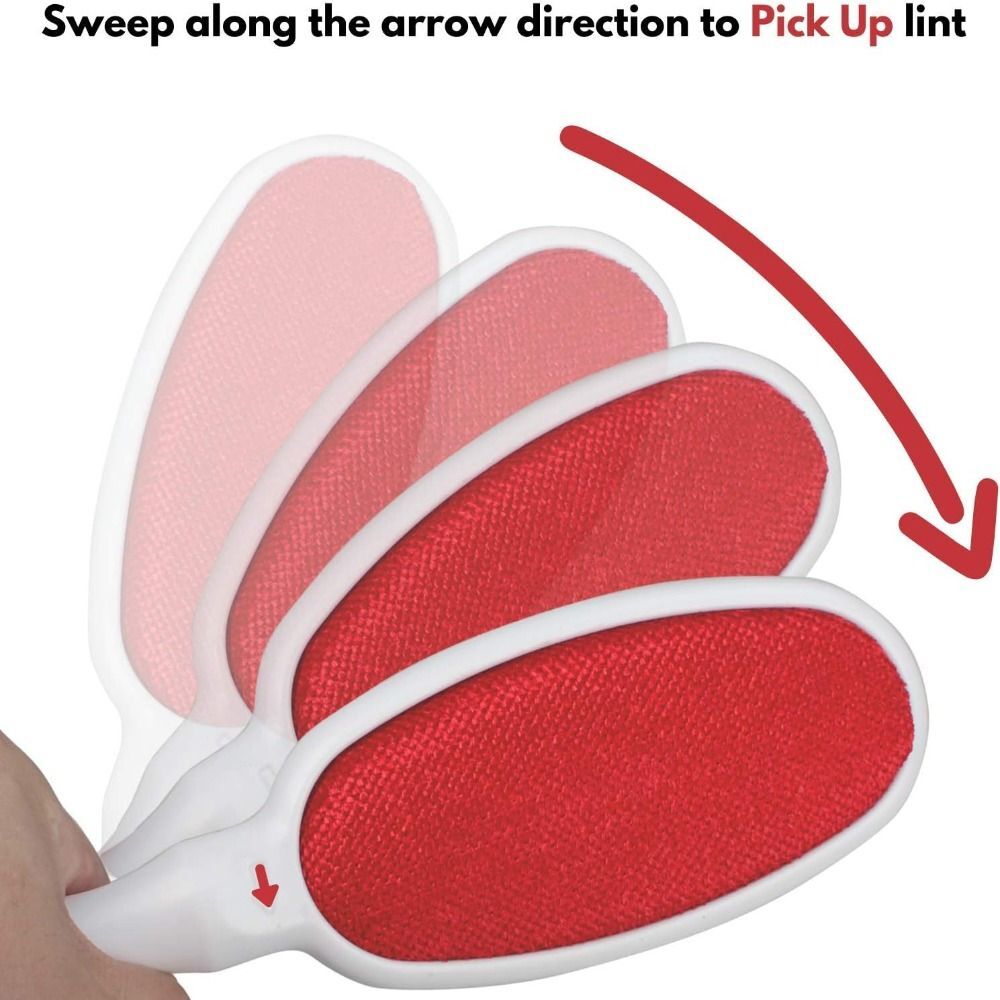 Red Lint Removal Brush Double Lint Roller Portable Lint Remover Pet ...