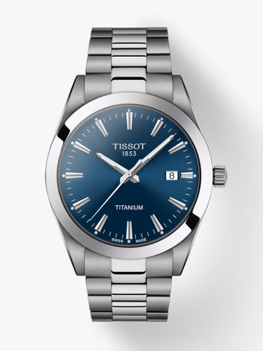 Tissot Gentleman Titanium T-Classic Blue-Dial 40mm Men's Watch ...