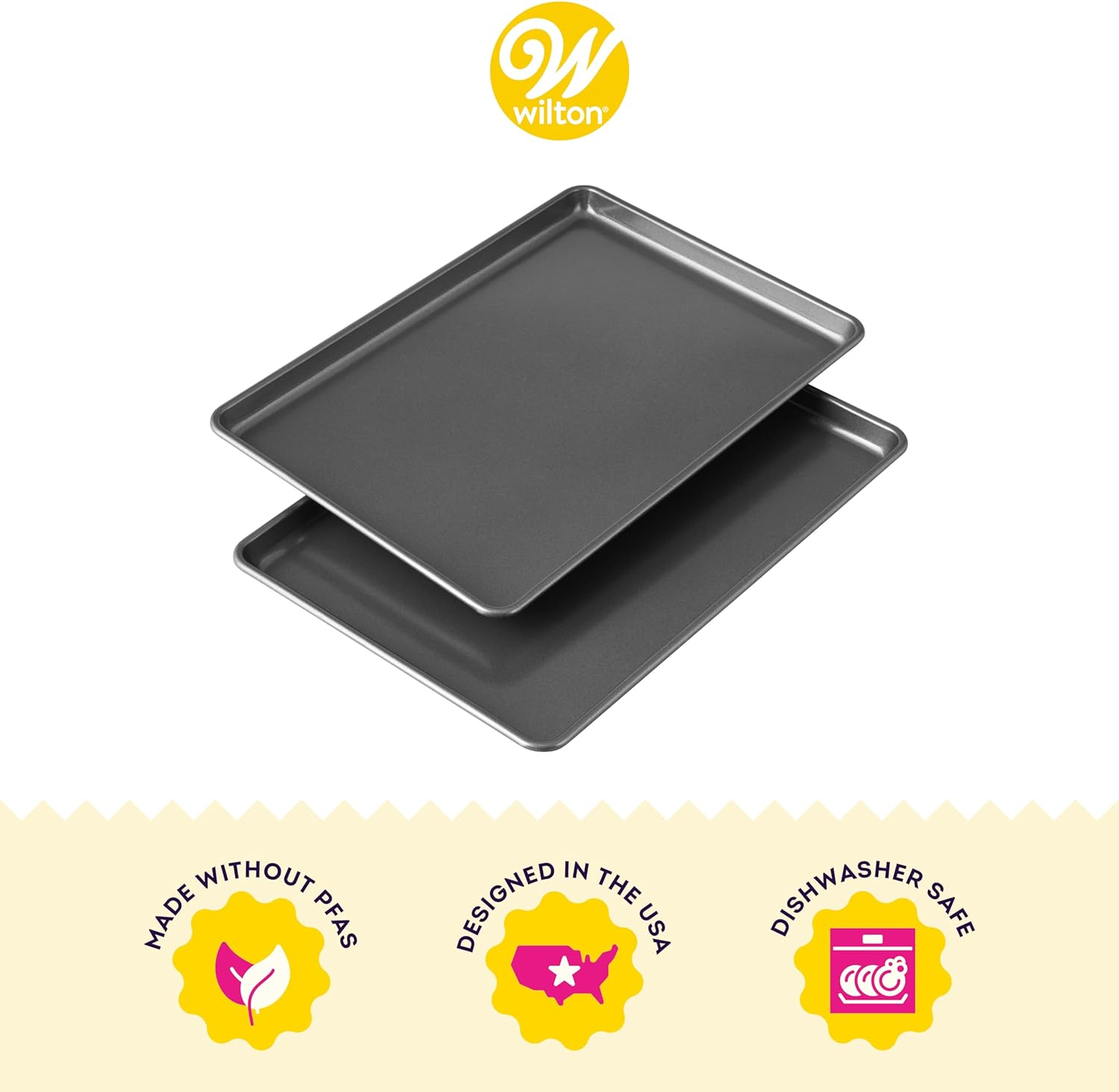 Easy Layers Sheet Cake Pan, 2-Piece Set, Rectangle Steel Sheet Pan ...