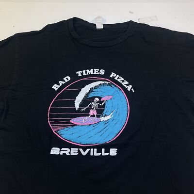 RAD TIMES PIZZA BREVILLE LOS ANGLES POPUP PIZZA SHOP T SHIRT Mens L ...