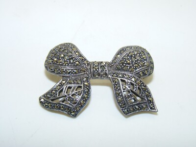 Vintage Silver Ribbon Pin | eBay