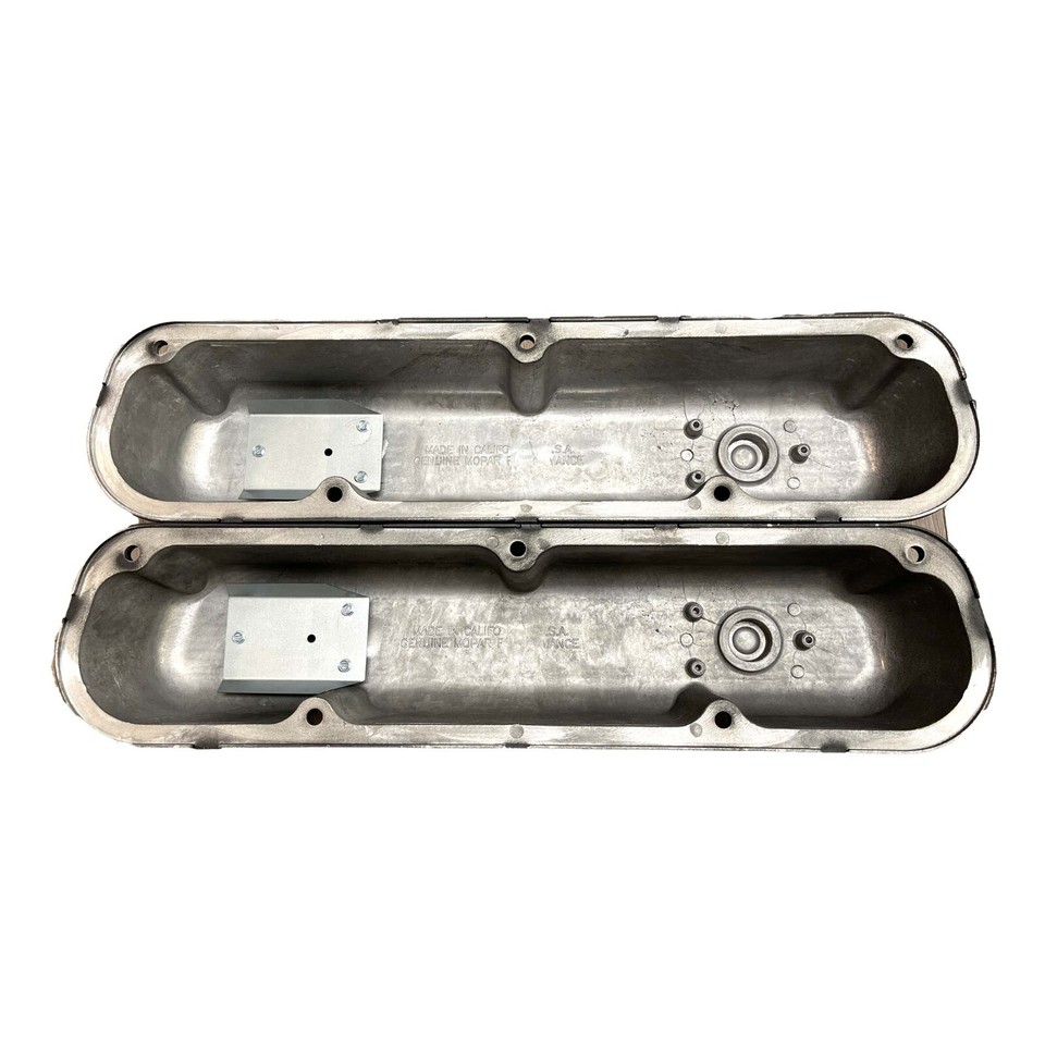 Mopar Performance 318, 340, 360 Valve Covers - Orange Finned - Ansen ...