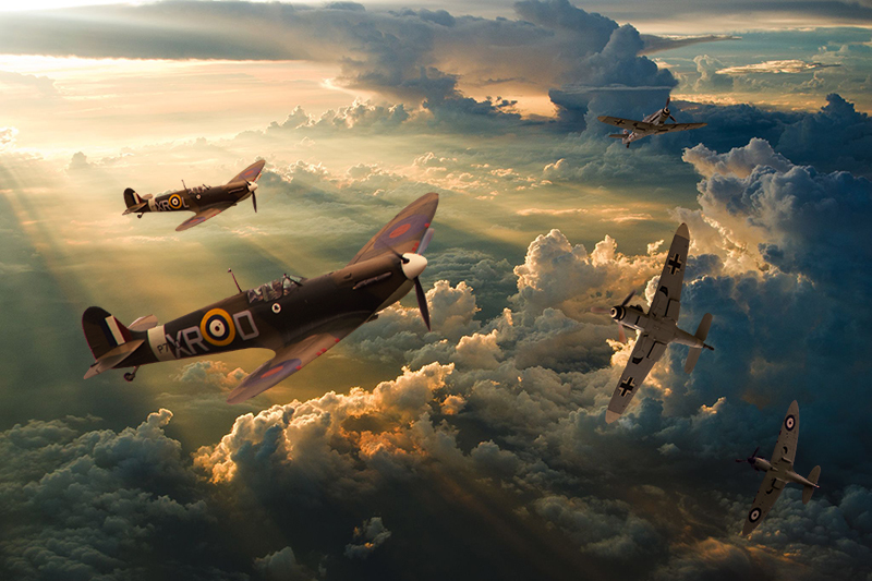 Spitfire Dogfight Wallpaper