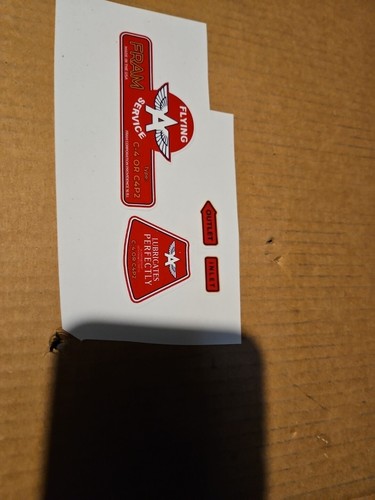 NEW Vintage Looking Flying A Service FRAM Oil Filter Decal Sticker Set ...