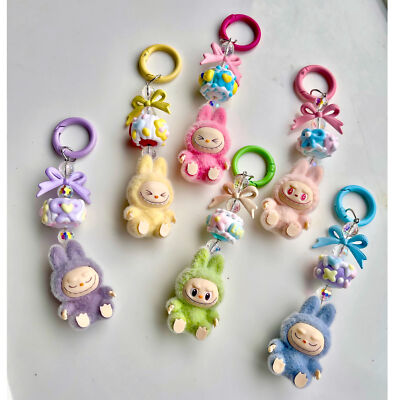16 Styles LABUBU mini Keychains-Phone Ornaments Bag Charms Car Key ...