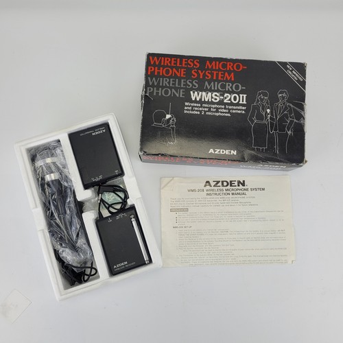 Azden WMS-20-II Wireless Microphone Transmitter and Receiver NEW Opened ...