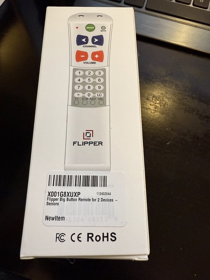 Flipper Universal TV Simple Remote w/ Large Buttons -Senior Friendly ...