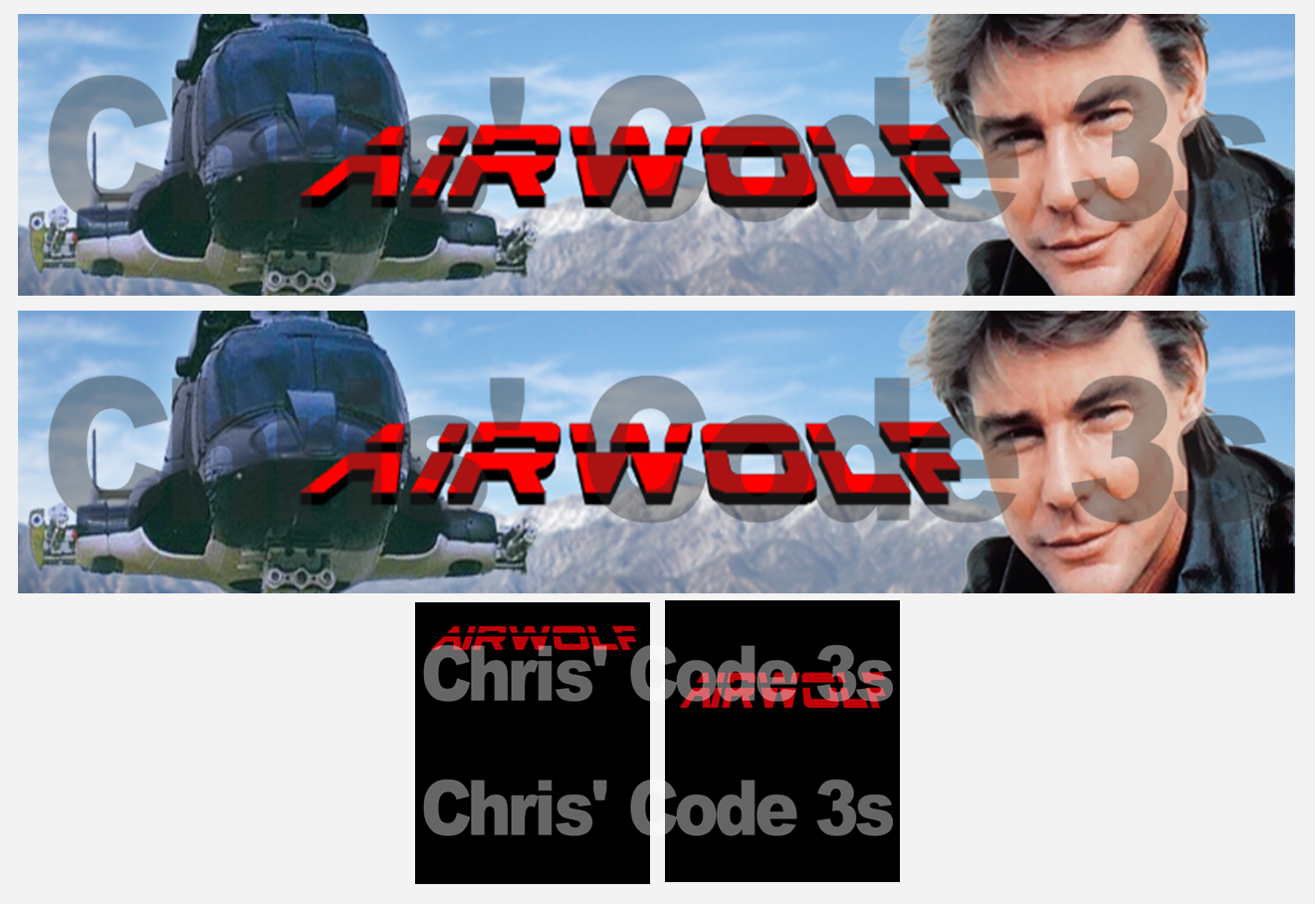 Code 3 Adhesive Vinyl Trailer Decals - Airwolf - 1/50 1/76 1/148 1/87 1 ...