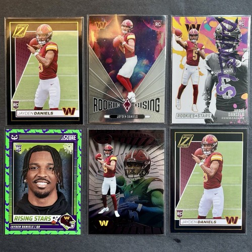 Jayden Daniels Rookie Card Lot Set Of 6 Panini 2024 Washington ...