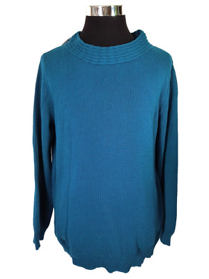 New with Tags Basic Editions Sweater Women's Size X-Large Peacock Blue ...