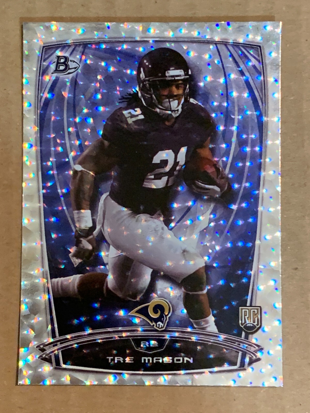 2014 Topps Bowman Silver Ice Rookie Tre Mason #57. SP Rams | eBay