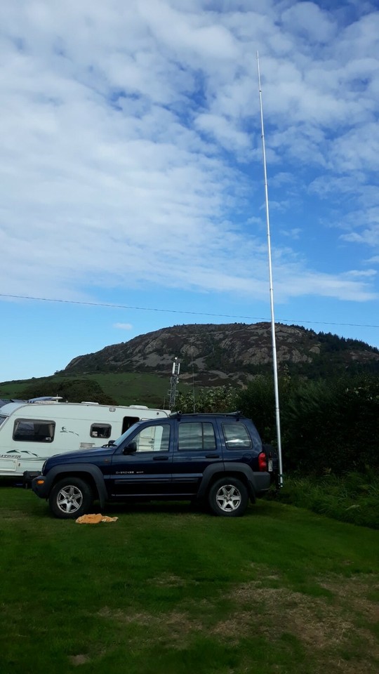 Ham radio 12m antenna telescopic mast portable hexbeam or cobweb dipole ...