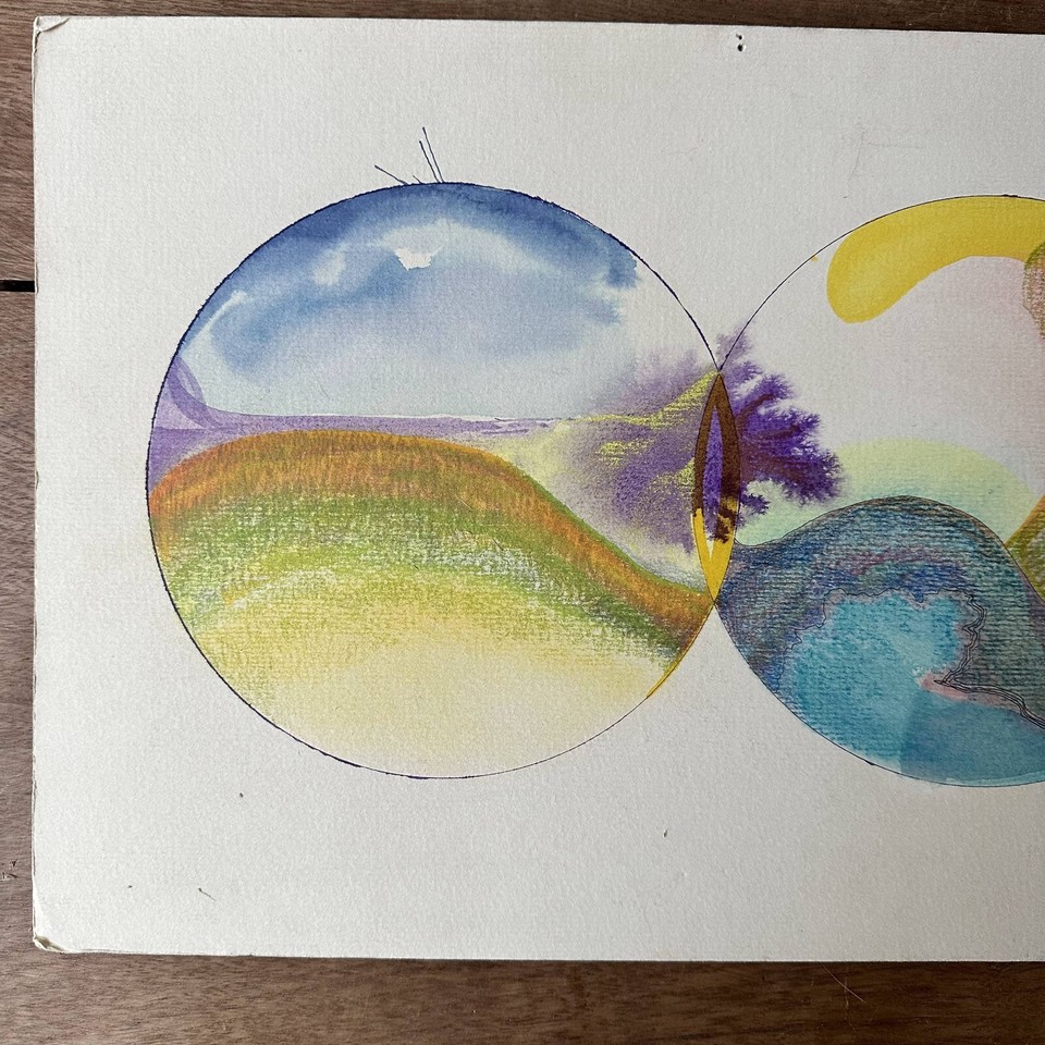 Parsons Signed Pastel Abstract Landscape on Watercolor Board | eBay