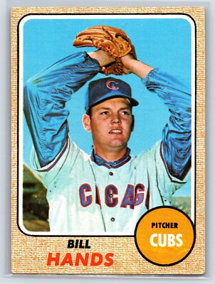 1968 Topps #279 Bill Hands EX Chicago Cubs Slight Bttm Rt Bend | eBay