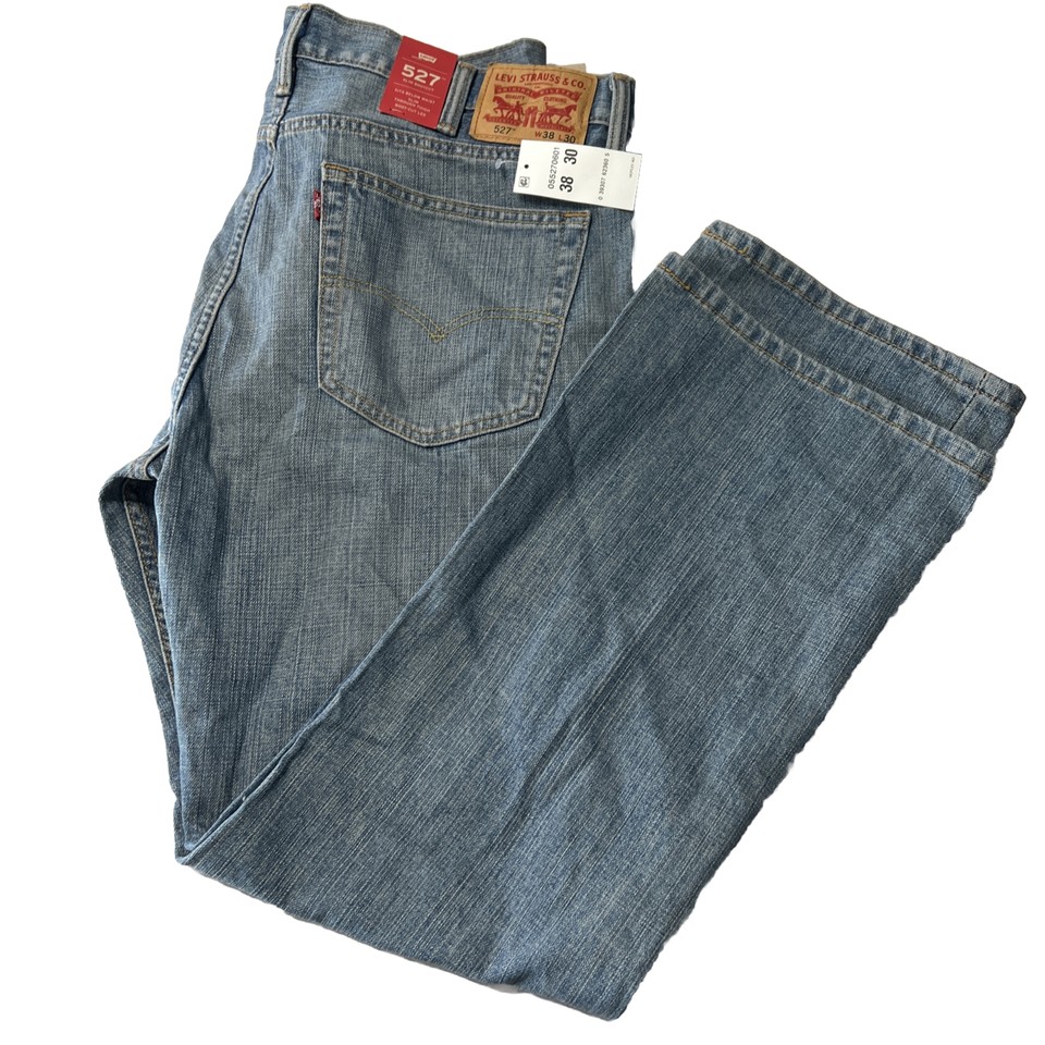 Levi's 527 Slim Boot Cut Premium Denim Blue Jeans Tag 38x30 NEW WITH ...