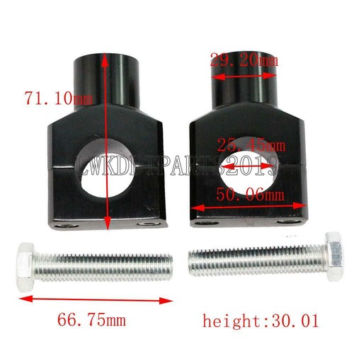 LWKDDT 1" Handlebar Clamps Risers For Harley-Davidson Dyna Softail Iron ...