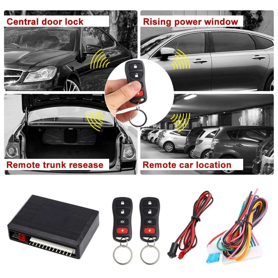 Auto Car Door Lock Locking Keyless Entry System Remote Control ...