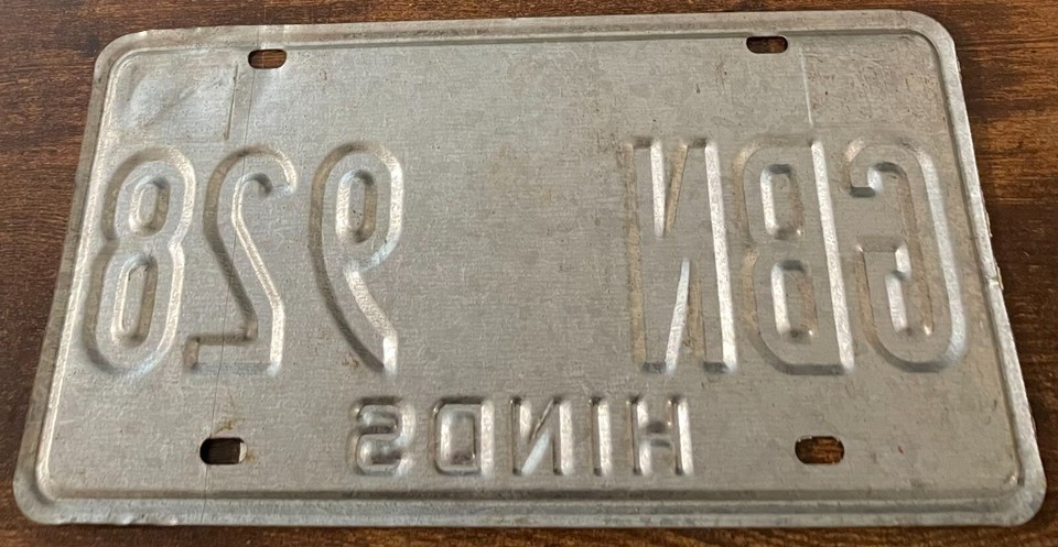 1981 Mississippi License Plate GBN 928 Hinds County Jackson Clinton ...