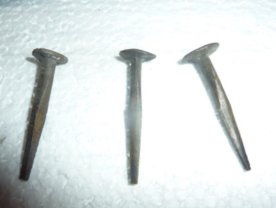 1 1/2" 3 nails square wrought iron vintage rustic Decorative historic S ...