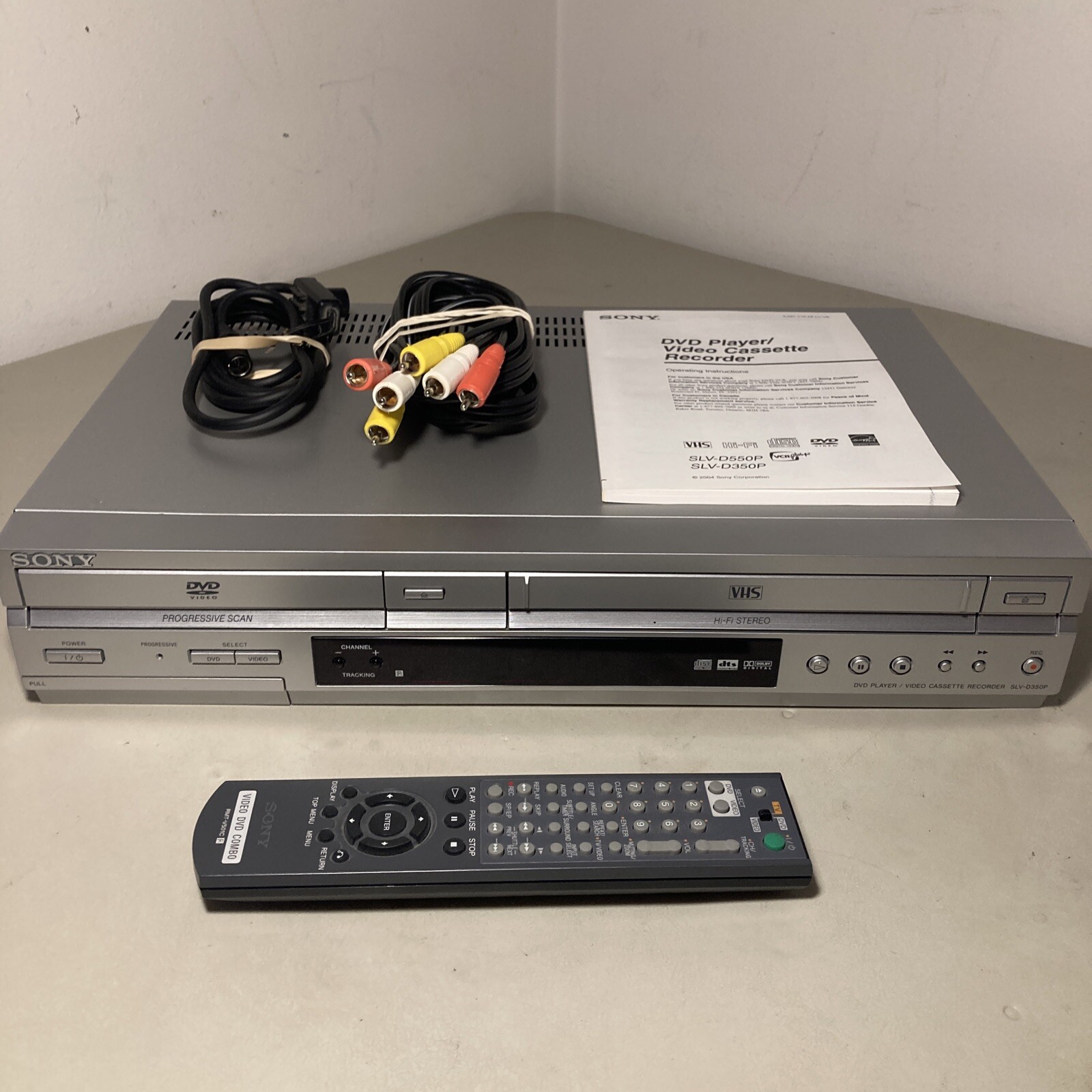 Sony SLV-D350P VCR DVD Player Recorder 4 Head HiFi w Remote, AV & CoAx ...