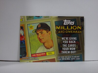 2010 Topps Million Card Giveaway Expired Code Cards Carl Yastrzemski # ...