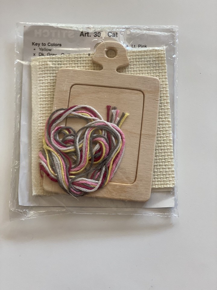 NMI Needle Magic Inc. Stitch N Frame #30 Cat with Yarn Cross Stitch Kit | eBay