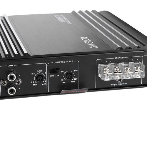 ⁺3800W 2 Channel Audio Power Amplifier 12V Black Car Hifi Stereo Amp ...