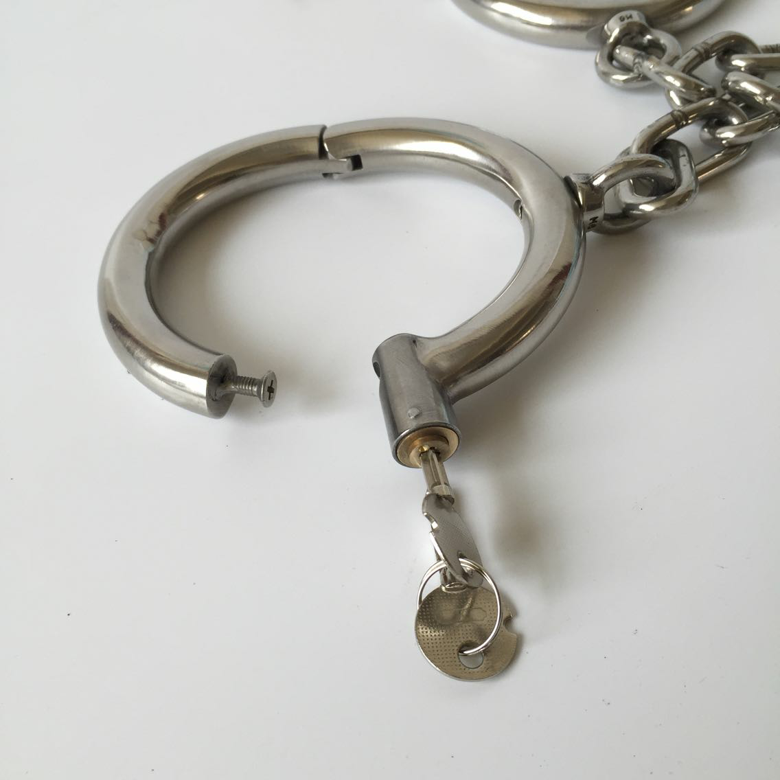 New Popular Stainless Steel Leg Irons Anklet Slaves Cuffs Restraint ...