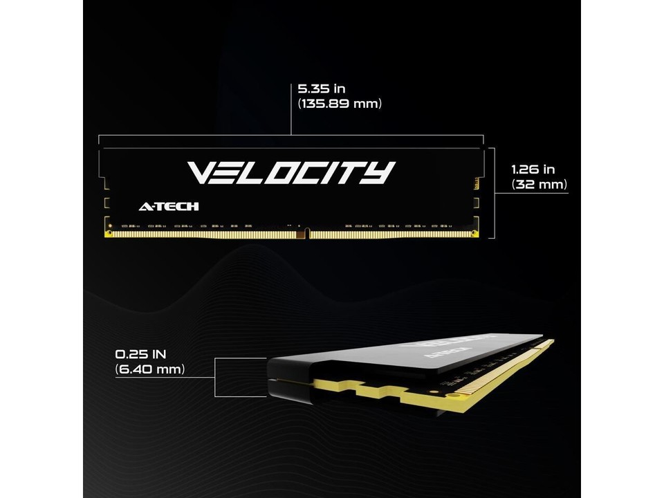 A-Tech Velocity 16GB DDR4 3200 (PC4-25600) CL22 XMP Desktop PC Gaming ...