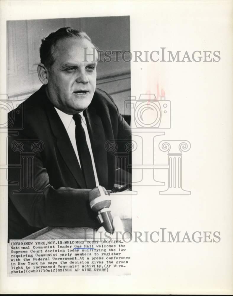 Gus Hall 1950 Press Photo John Gates, Gus Hall & Carl Winter, US