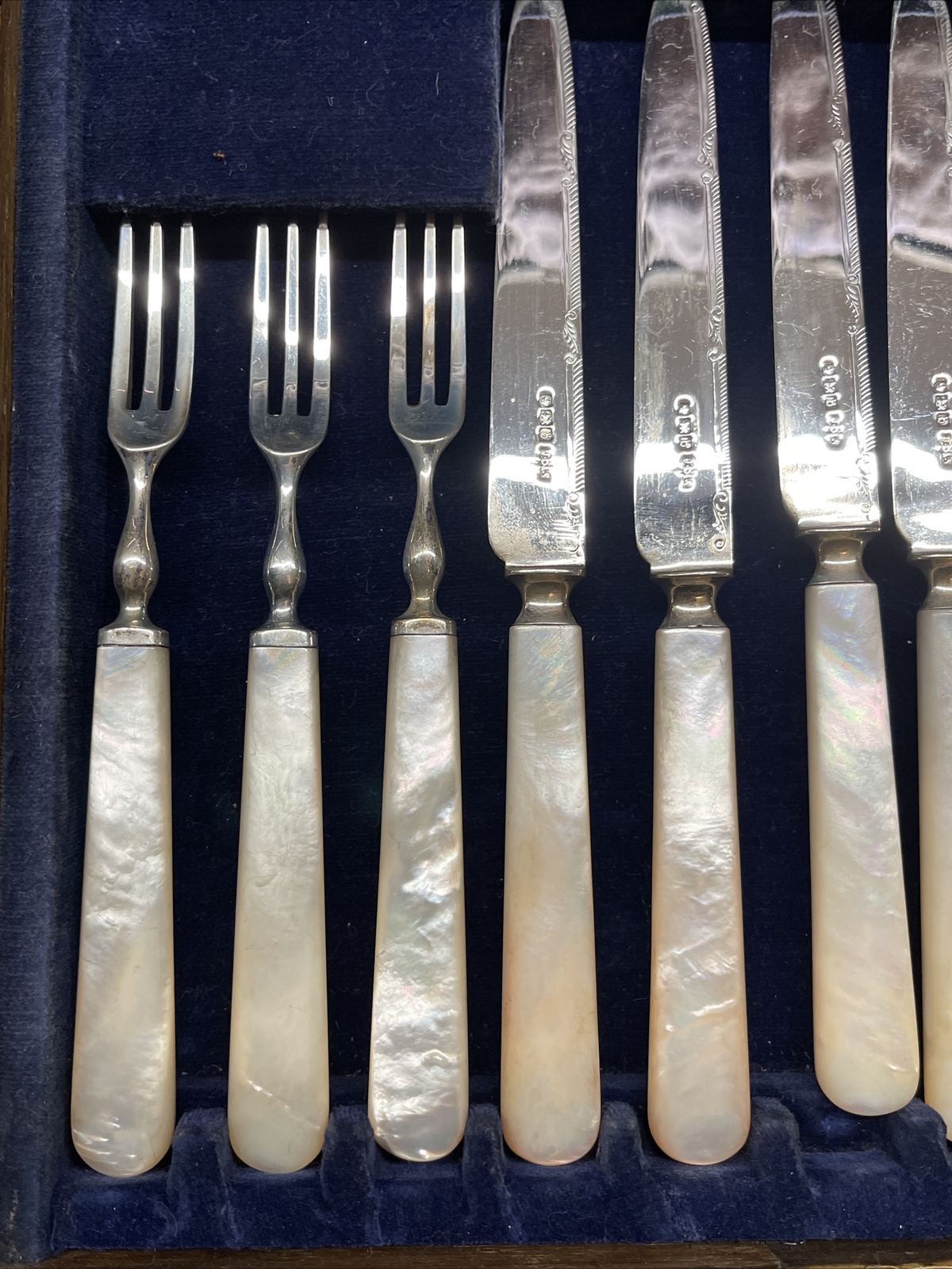 antique sterling silver /Mother Of Pearl Handle flatware | eBay