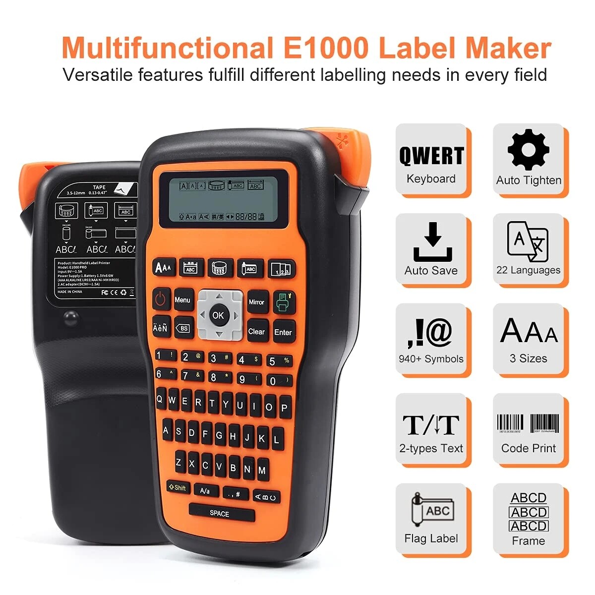 Brother Industrial Label Maker PT-H110 Printer E1000 P-Touch TZ-231 TZe ...