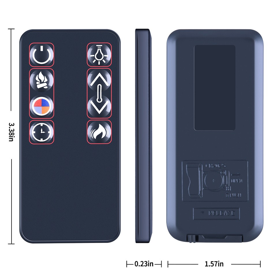 Replacement Remote Control For Real Flame Vivid Flame Electric ...