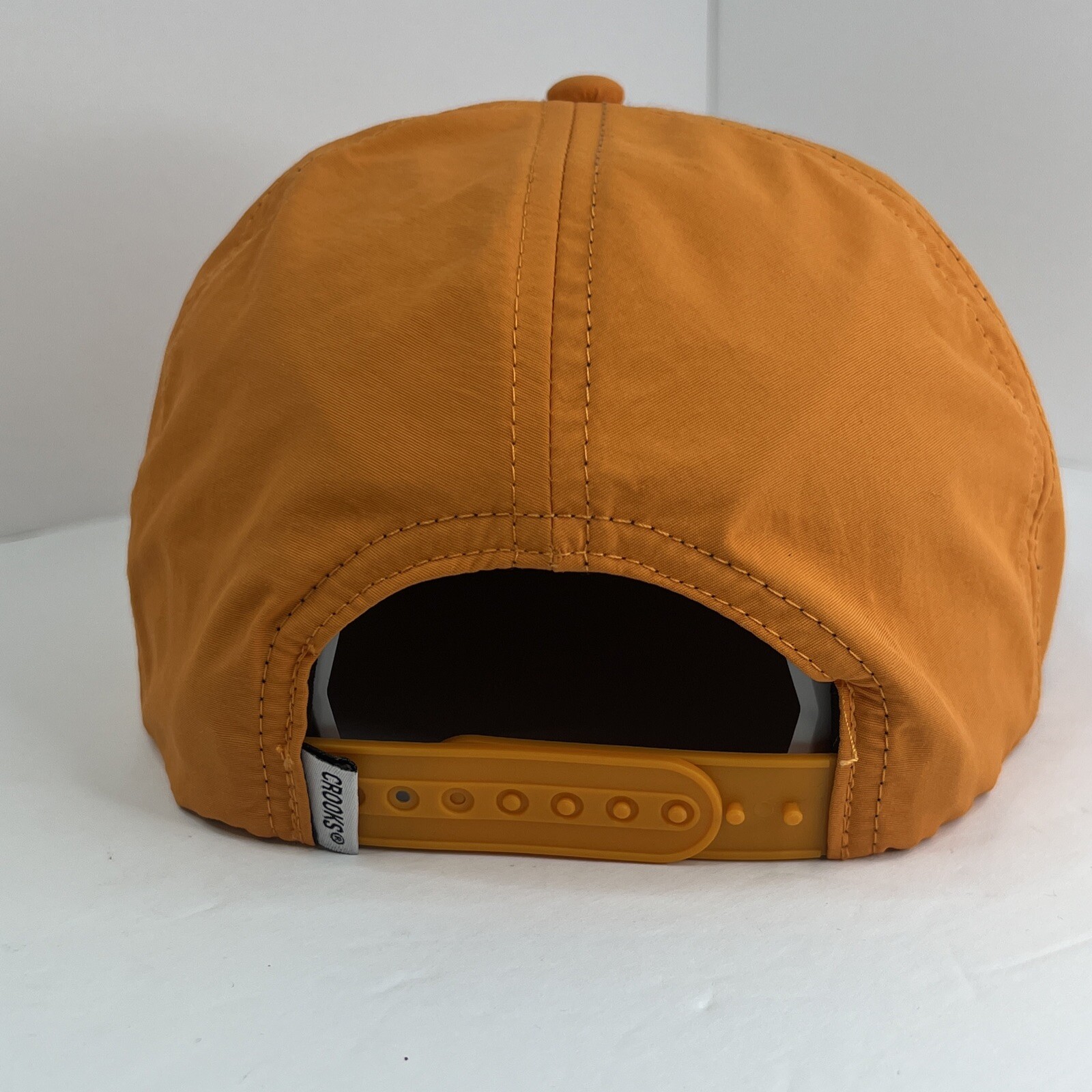 Rare HTF Orange Nylon Crooks And Castles Snapback Hat - Gem