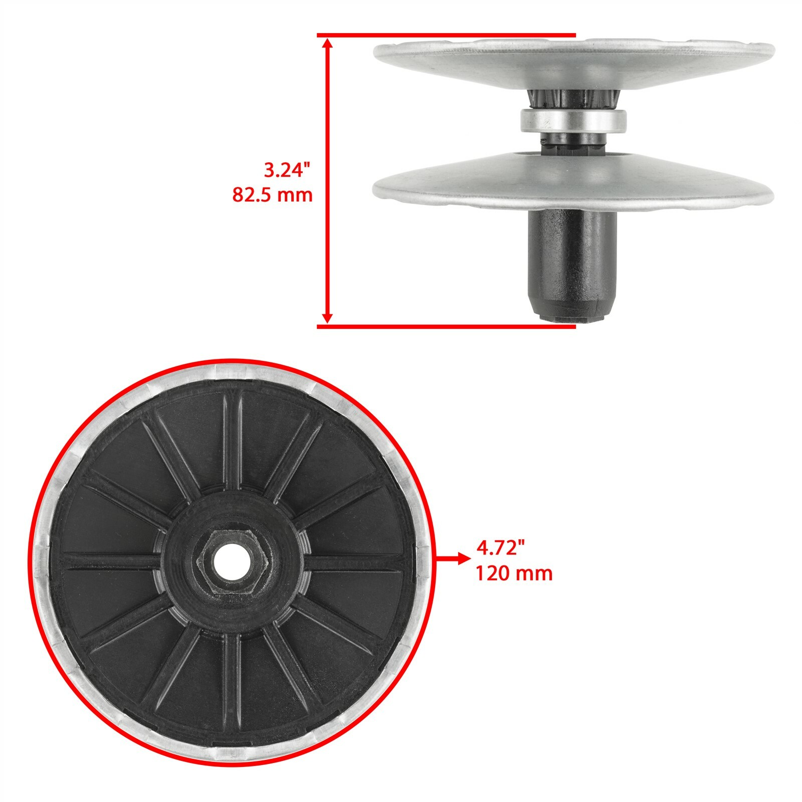 Secondary Transmission Variator Pulley Kit For John Deere D105 E100 ...