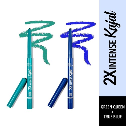 Blue Heaven Soft Kohl Kajal Pencil Eyeliner Color Matte Green/Blue , 2X ...