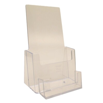 Leaflet Holder Business Card Counter Standing 1 x 1/3rd A4 DL Flyer ...