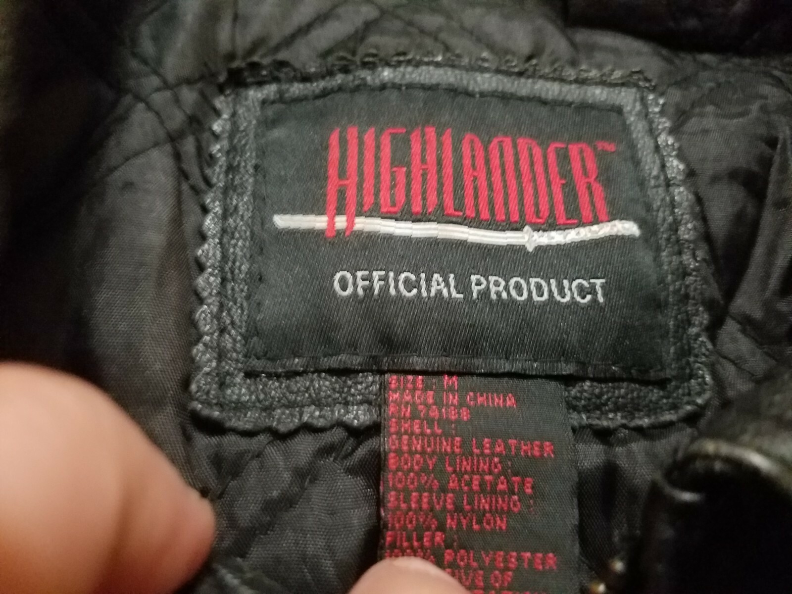 Rare Vintage Highlander Leather Jacket 100th Episode … - Gem