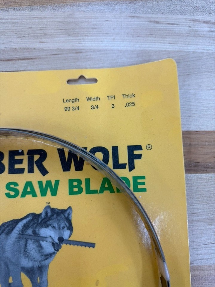 Timber Wolf Bandsaw Blade 3/4" x 99-3/4" 3 TPI -- Unopened in packaging ...