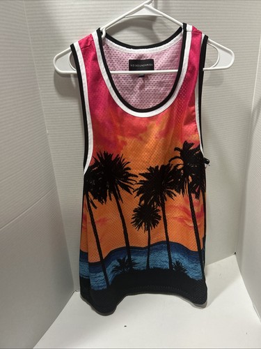 No Boundaries Tank Top Large Tropical Pattern Men | eBay