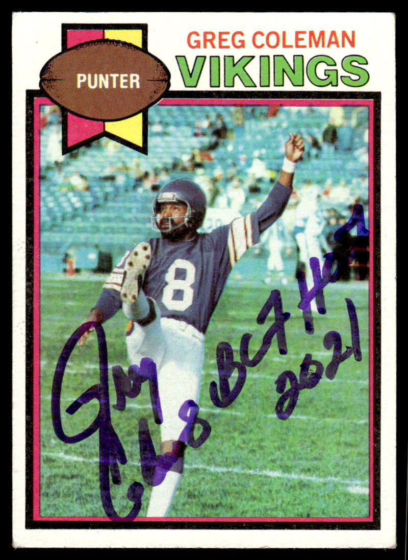 Greg Coleman Signed MINNESOTA VIKINGS Card 1979 Topps | eBay